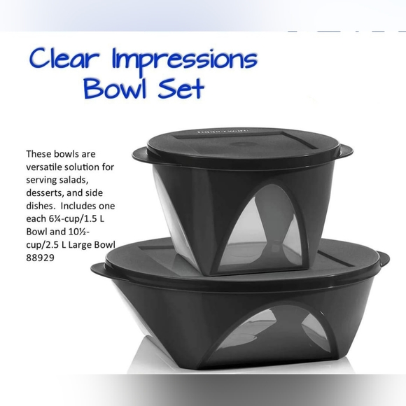Tupperware | Kitchen | Tupperware Clear Impressions Set | Poshmark